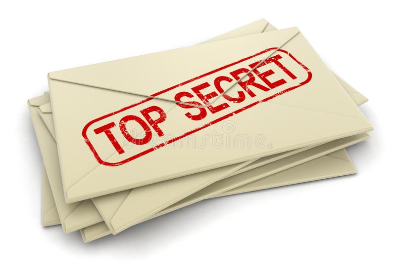 Top Secret Letters (clipping Path Included) Stock Illustration ...