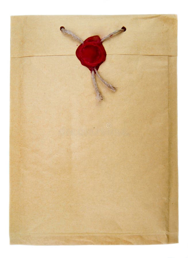 Top Secret Mail with Rope and Wax Seal Stock Photo - Image of document ...
