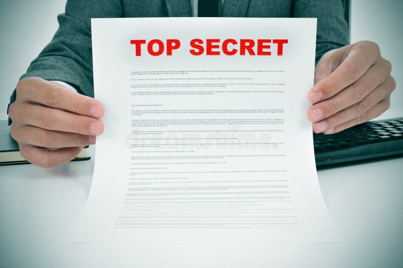 Top Secret Report Document And Glasses In A Folder Stock Photo - Image ...