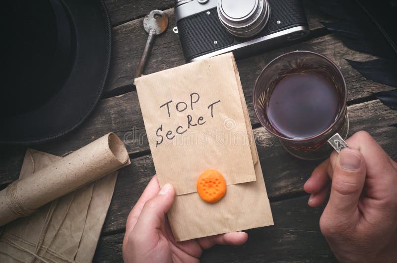 Top secret message. stock photo. Image of file, classified - 123102982