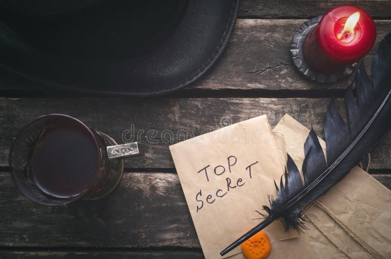 Top secret message. stock image. Image of document, dossier - 123102997