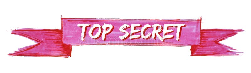 Top secret ribbon stock vector. Illustration of draw - 146028349
