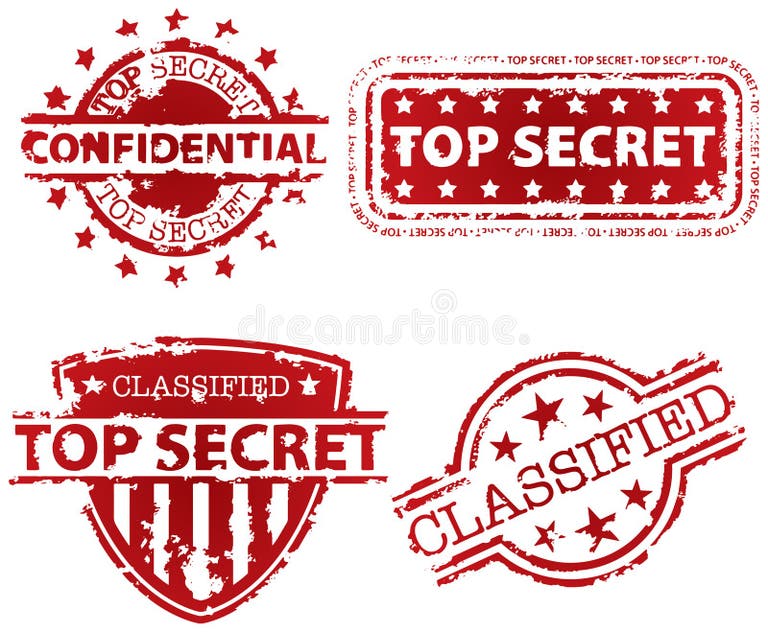 Confidential Top Secret Stamps Stock Illustrations – 222 Confidential ...