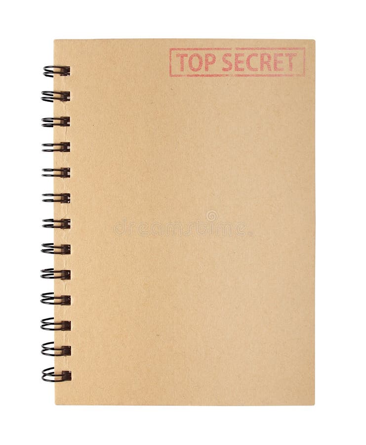 Top Secret Stamp on Notepad Isolated Stock Image - Image of page ...