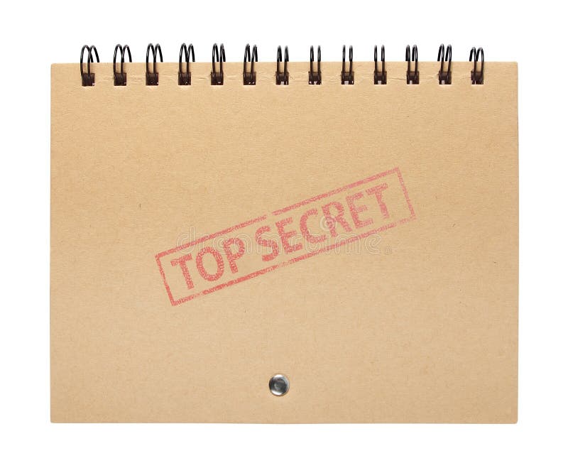 Top Secret Stamp on a Notepad Isolated Stock Photo - Image of school ...