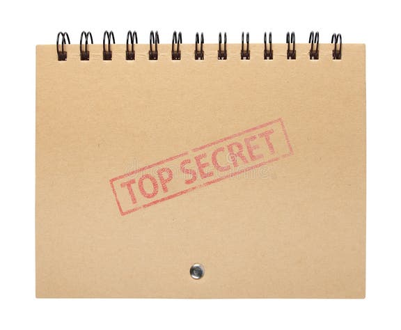 Top Secret Stamp on a Notepad Isolated Stock Photo - Image of school ...