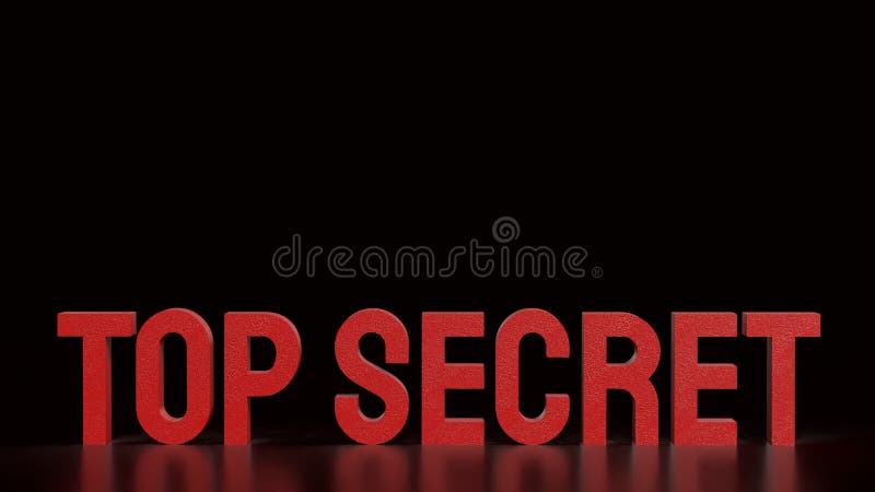 The Top Secret Text for Background Concept 3d Rendering Stock ...