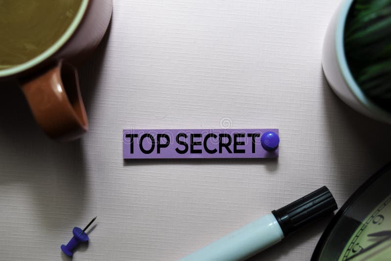 Top Secret Text on Sticky Notes Isolated on Office Desk Stock Photo ...