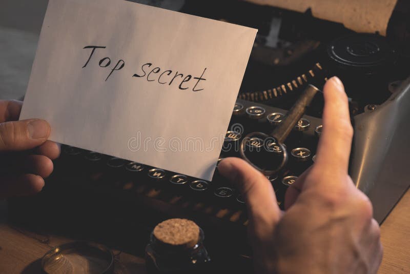 Old Top Secret Document on Table. Vector Template Stock Vector ...