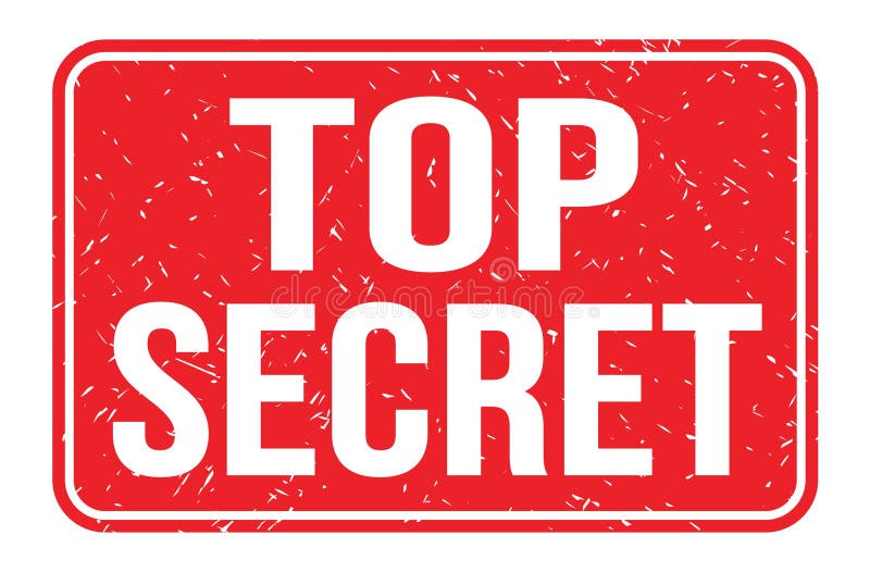 TOP SECRET, Words on Red Rectangle Stamp Sign Stock Illustration ...