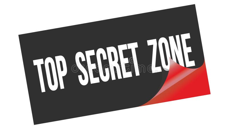 TOP SECRET ZONE Text on Black Red Sticker Stamp Stock Illustration ...