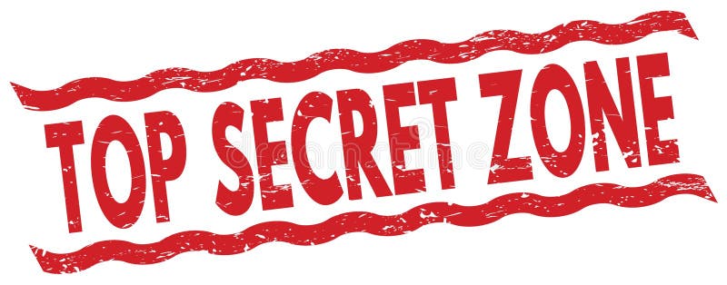 TOP SECRET ZONE Text on Red Lines Stamp Sign Stock Illustration ...