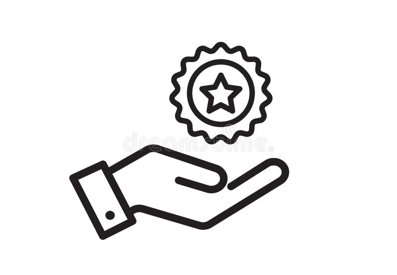 Top Services Rating Icon Isolated on White Background. Star in Hand ...