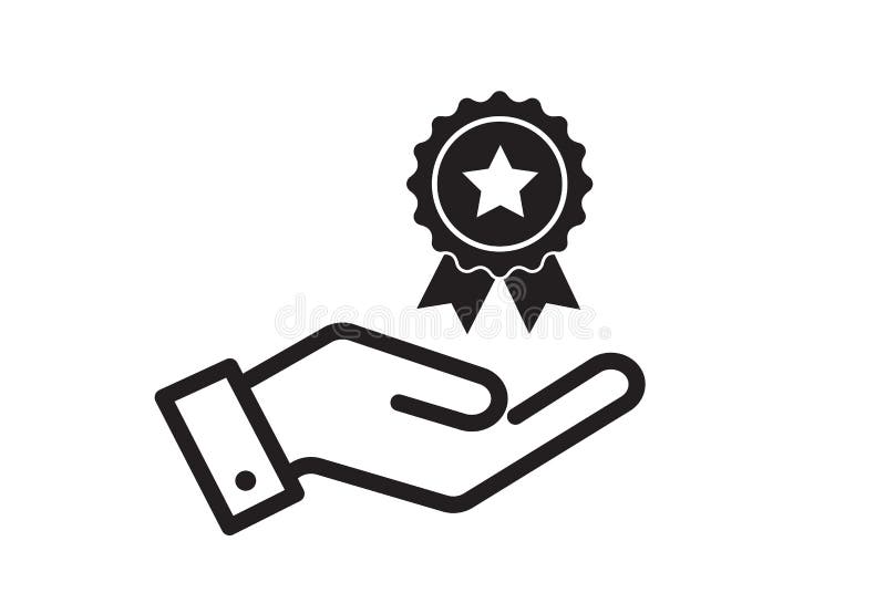 Top Services Icon Isolated on White Background. Check Mark in Hand Icon ...