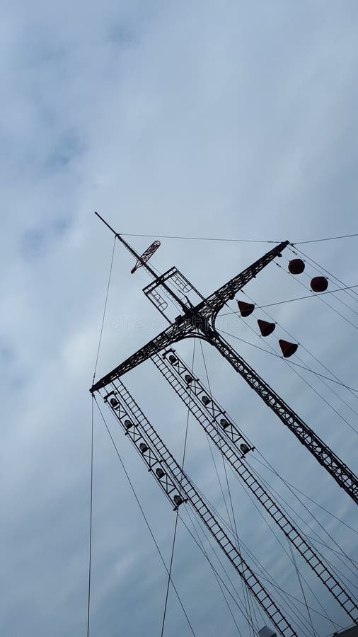 Ship top stock photo. Image of ship, boat, pylon, blue - 126899000