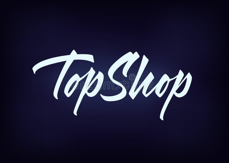 Top Shop vector lettering stock vector. Illustration of inscription ...