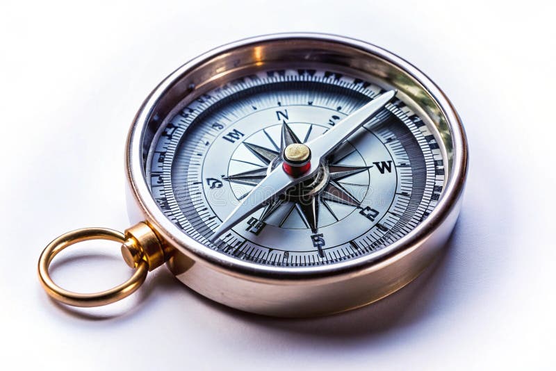 Top Shot of a Modern Looking Compass Stock Illustration - Illustration ...