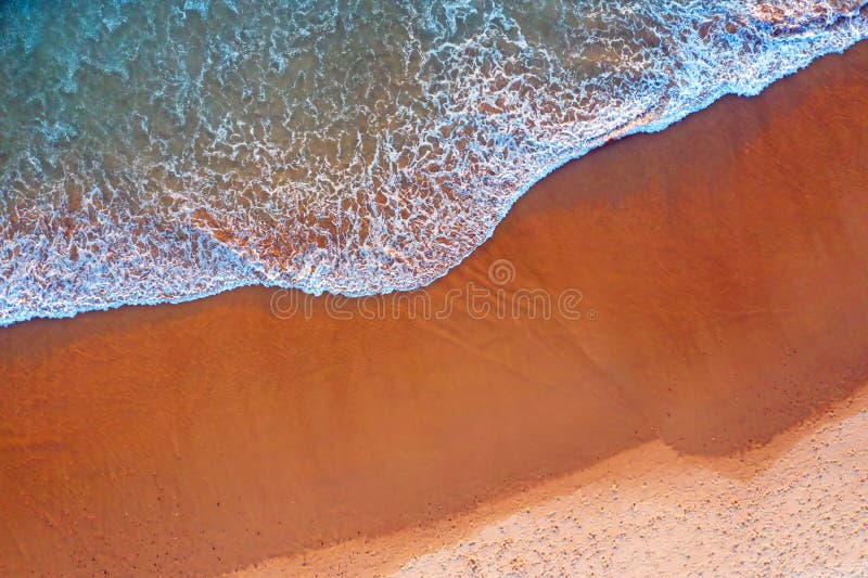 Top Shot from Ocean Waves at the Beach Stock Image - Image of beach ...