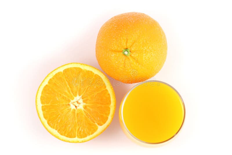 Top Side Orange Juice and Half of Orange Stock Image - Image of ripe ...