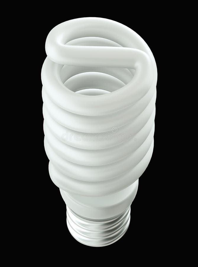 Top Side View of Energy Efficient Light Bulb Stock Illustration ...