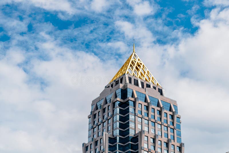 Top of Skyscraper stock image. Image of sunshine, city - 75385185
