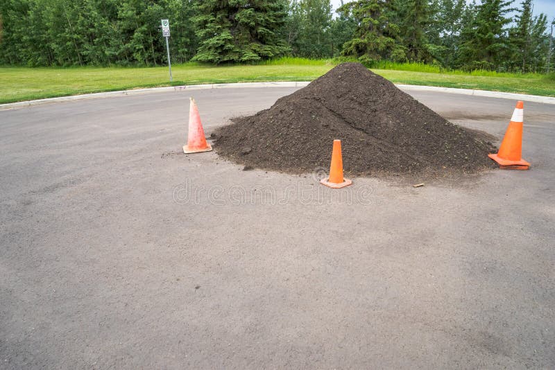 Top Soil Pile on Construction Site Stock Photo - Image of construction ...
