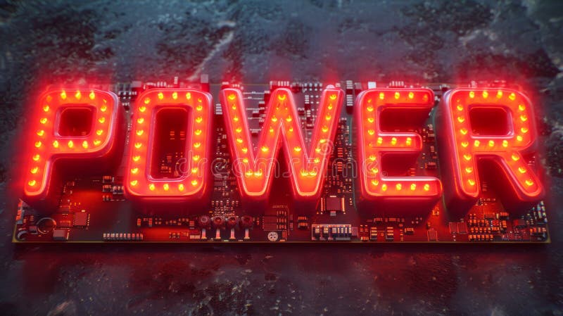 Chip, There is a Hologram Consisting of 5 Letters "POWER", Unreal ...