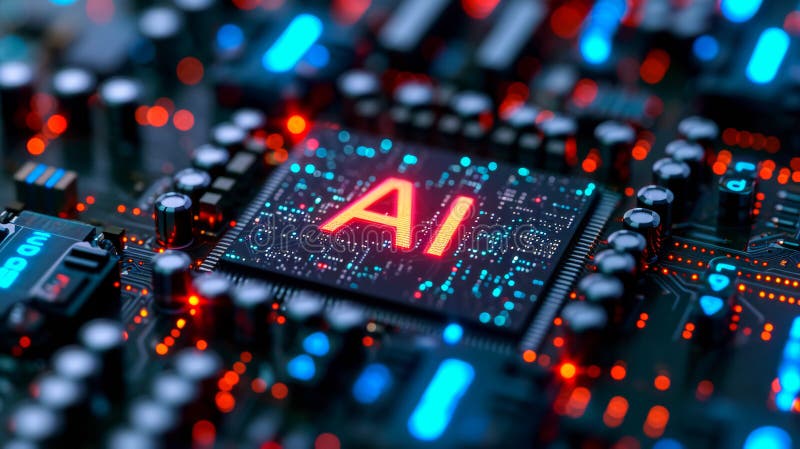 On Top of a Sophisticated Chip, There is a Hologram Consisting of Two ...