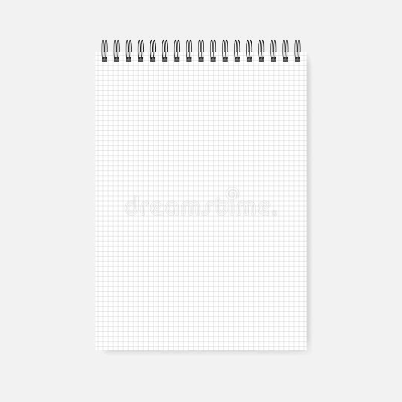 Top Spiral Grid Lined A4 Notebook - Squared Paper Note Pad, Mock-up ...