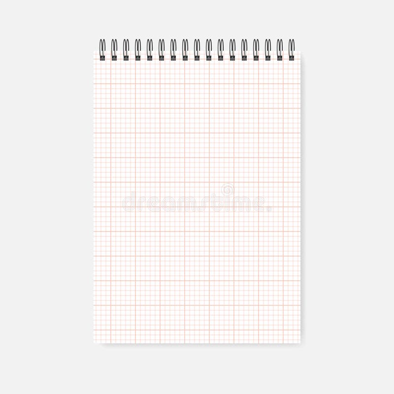 Top Spiral Grid Lined A4 Notebook - Squared Paper Note Pad, Mock-up ...