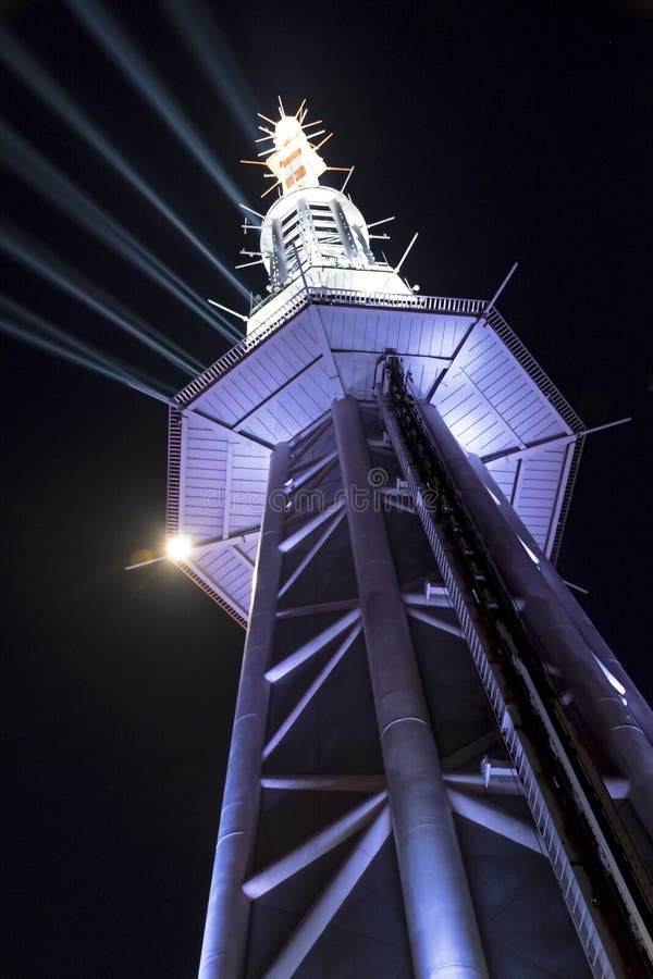 Canton Tower Top Spire editorial photo. Image of glow - 104416571