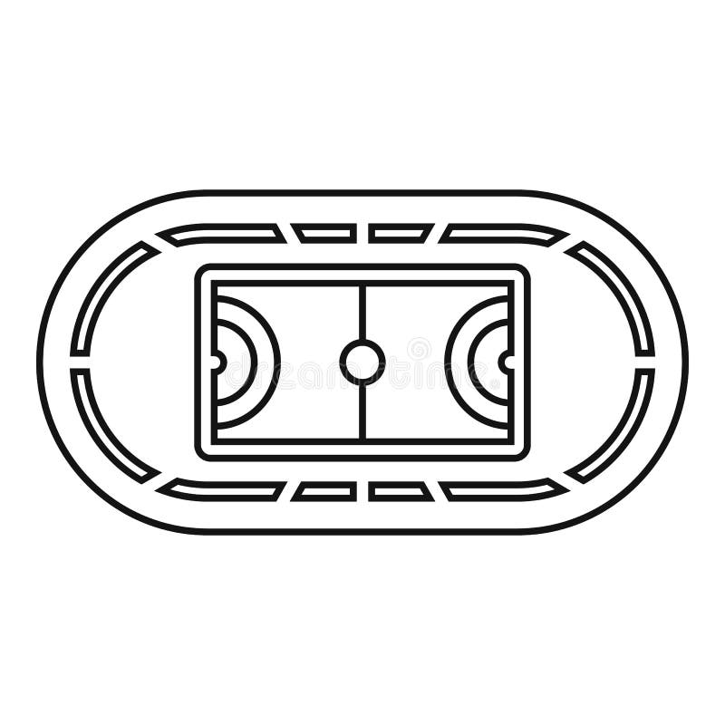 Top Sport Field Icon, Outline Style Stock Vector - Illustration of game ...