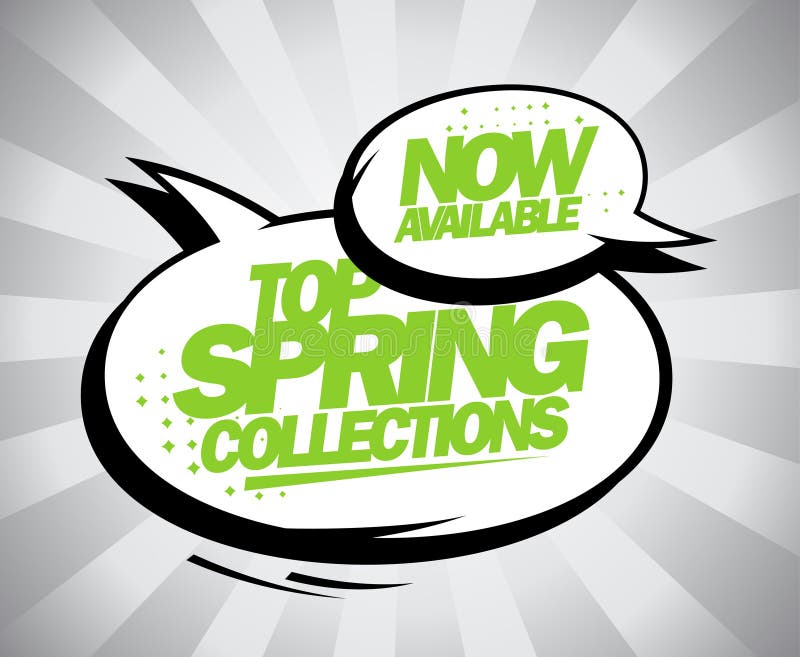 New Spring Collections Advertising Design Stock Vector - Illustration ...