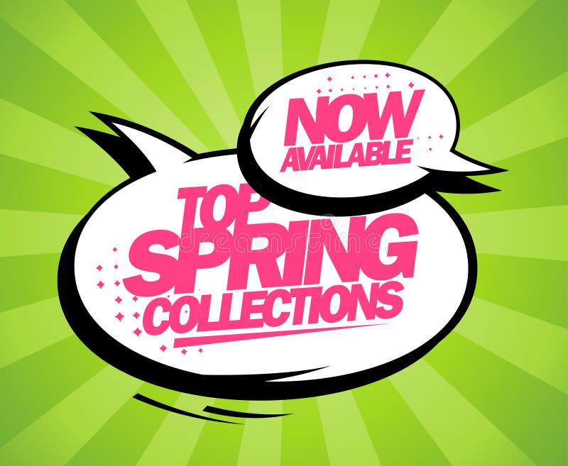 New Spring Collections Advertising Design Stock Vector - Illustration ...