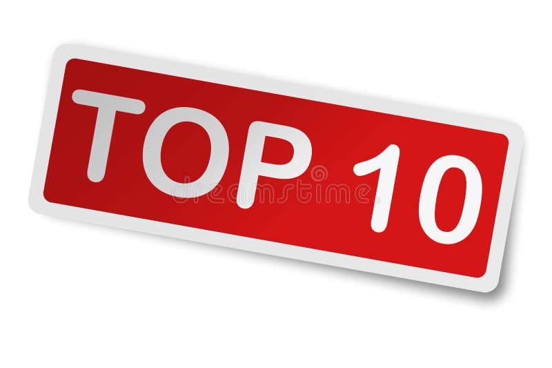 Top 10 Square Sticker Isolated on White Stock Illustration ...