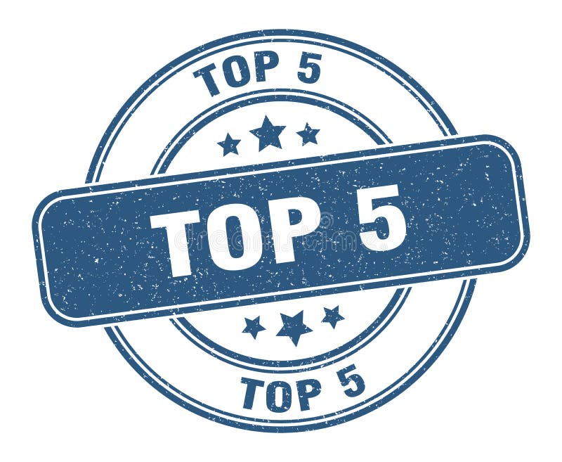 Top 5 Stamp. Top 5 Label. Round Grunge Sign Stock Vector - Illustration ...