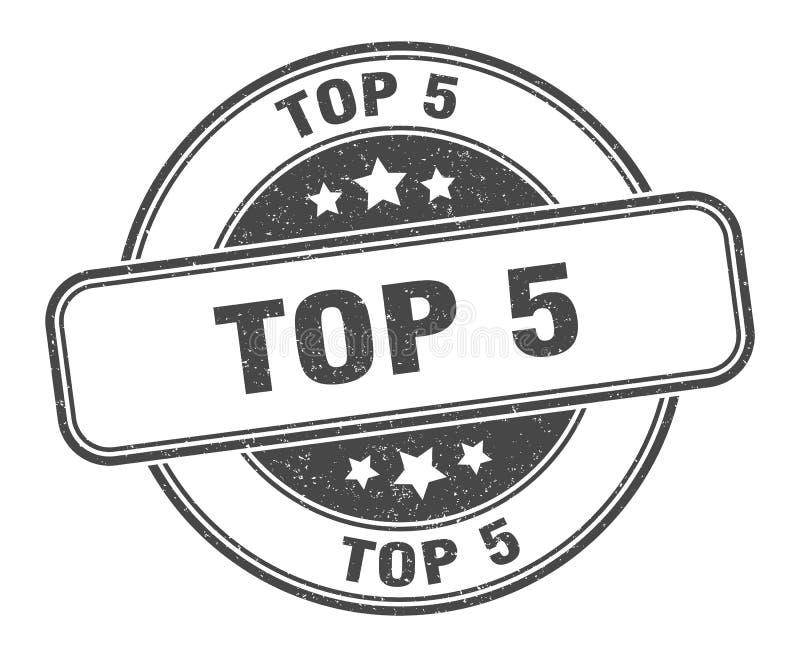 Top 5 Stamp. Top 5 Label. Round Grunge Sign Stock Vector - Illustration ...
