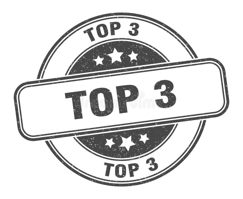 Top 3 Stamp. Top 3 Label. Round Grunge Sign Stock Vector - Illustration ...