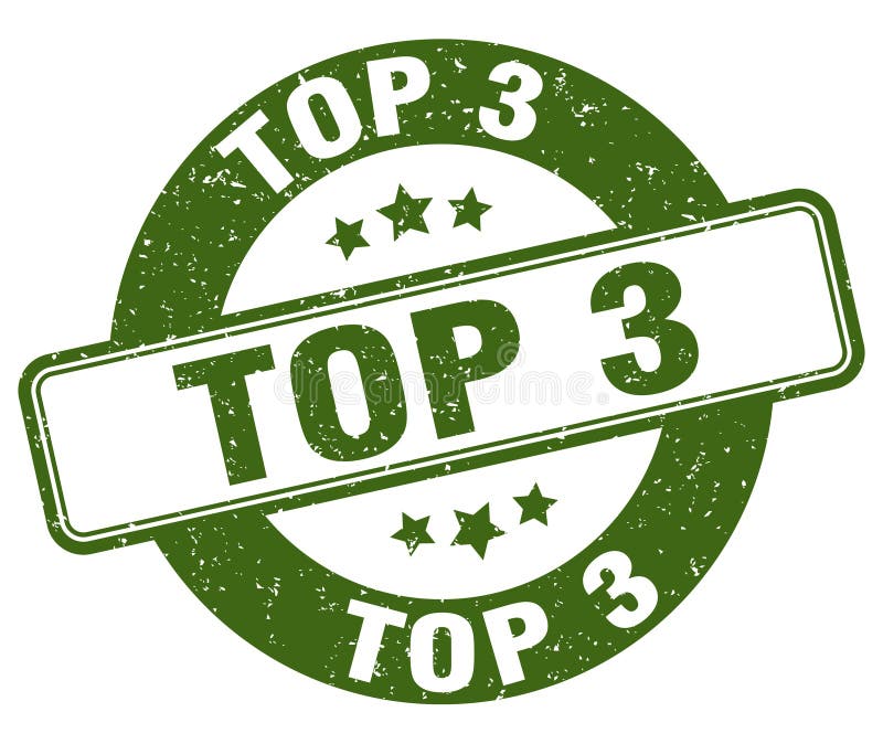 Top 3 Stamp. Top 3 Label. Round Grunge Sign Stock Vector - Illustration ...