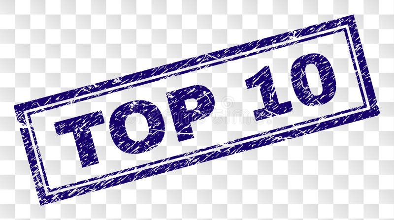 Grunge TOP 10 Rectangle Stamp Stock Vector - Illustration of corroded ...