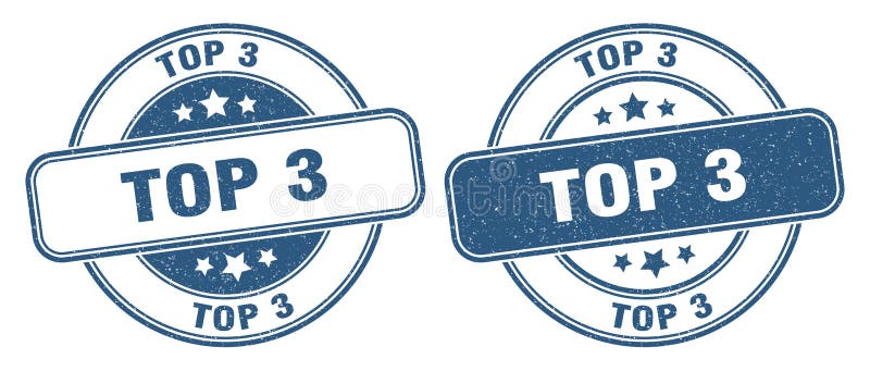 Top 3 Stamp. Top 3 Label. Round Grunge Sign Stock Vector - Illustration ...
