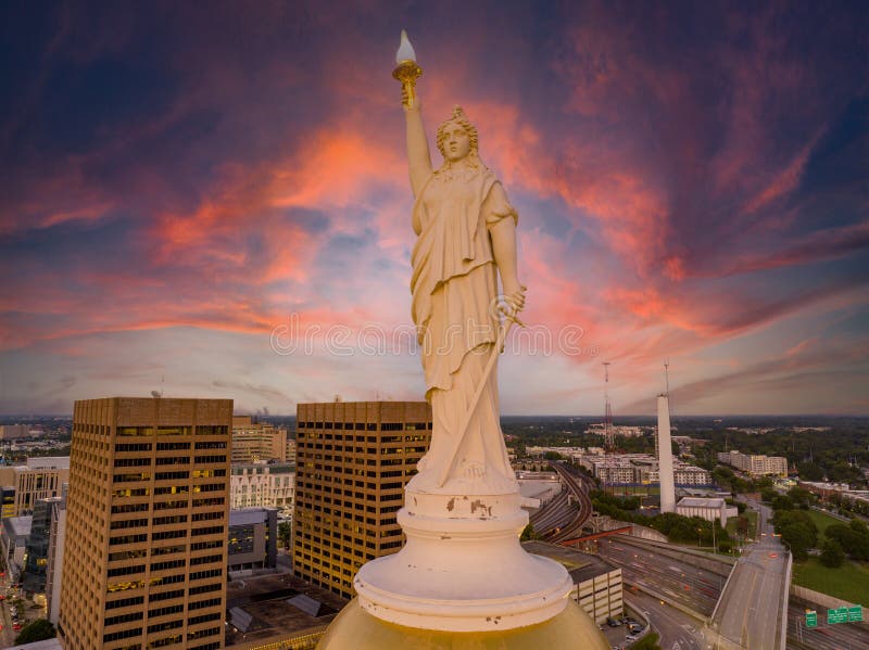 Top Statue of the Georgia State Capitol Building Circa 2023 Stock Photo ...
