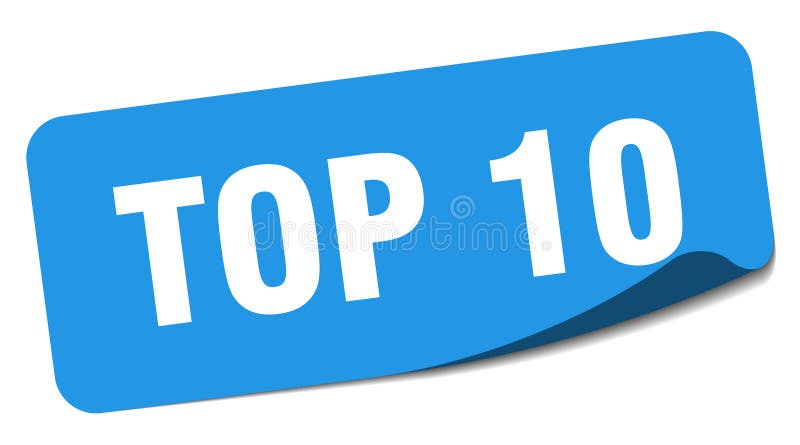Top 10 Sticker. Top 10 Label Stock Vector - Illustration of banner ...