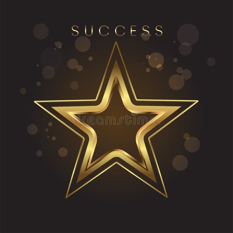 Top Success Golden Metallic Star, the Premium Star Vector Design ...