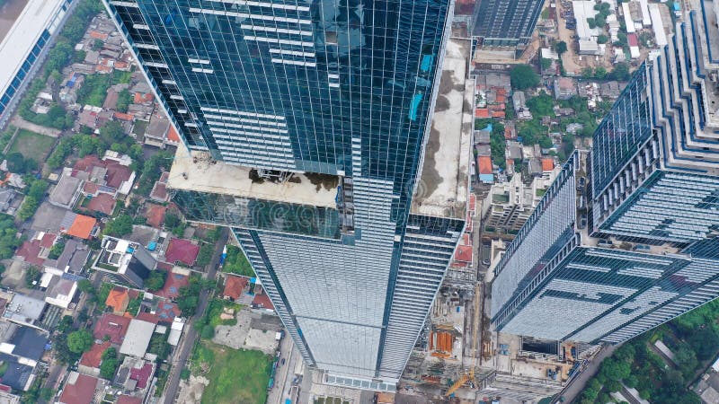 From the Top of Tall Buildings while Looking Down Stock Photo - Image of drone, skyscraper ...