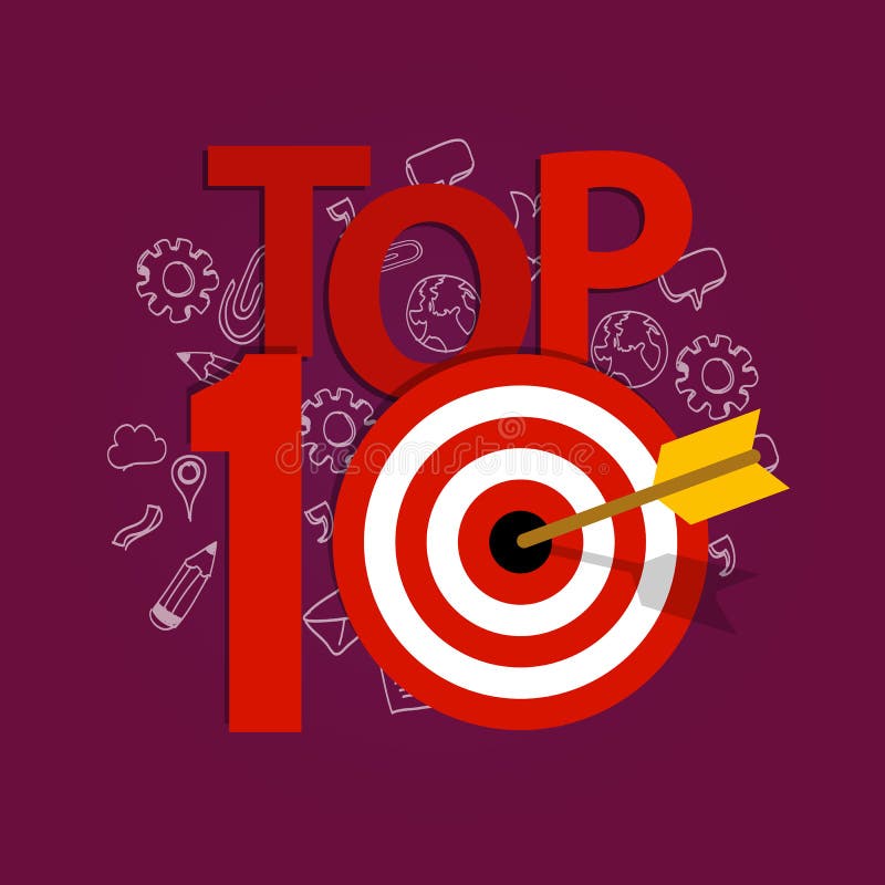 Top Ten 10 List Winner Achievement Target Best Stock Vector ...
