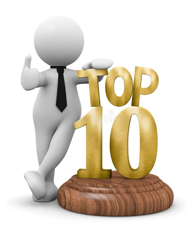 Top Ten Ranking 3d Illustration Stock Illustration - Illustration of ...