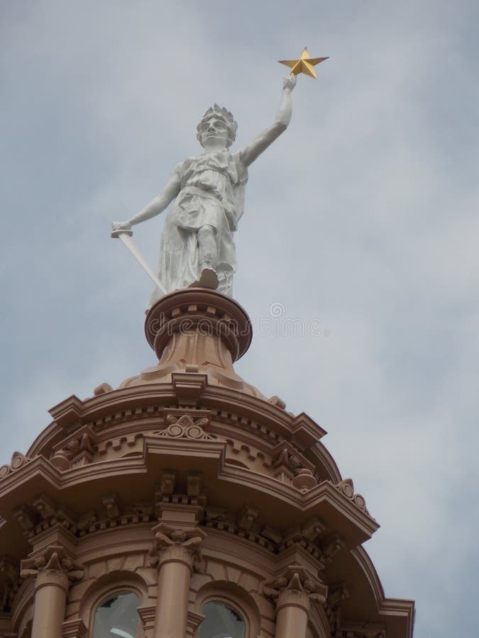 Top of Texas Capitol Building Stock Image - Image of liberty, goddess ...