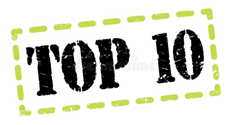 TOP 10 Text Written on Green-black Stamp Sign Stock Illustration ...