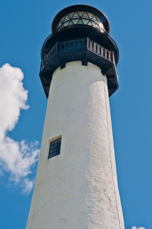 Top Third of a Lighthouse, on a Tropical Island Stock Photo - Image of ...